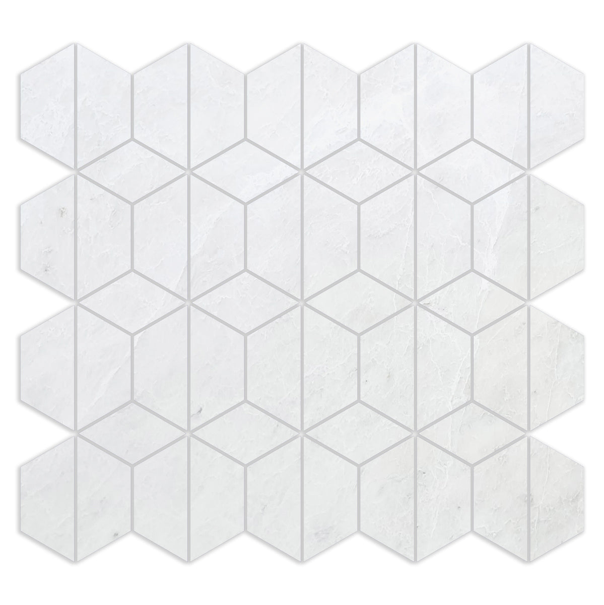 Hexagon Split Stacked Diamond Mosaic Tile – TB Stone